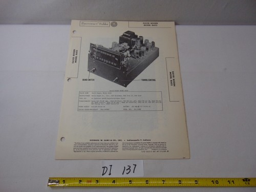 Sams Photofact Service Manual & Schematic Radio David Bogen Model R602 ...