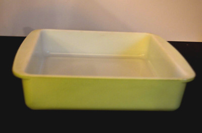 VTG Pyrex Lime Green 8 Inch Square Casserole Baking Pan Dish #222 USA ...