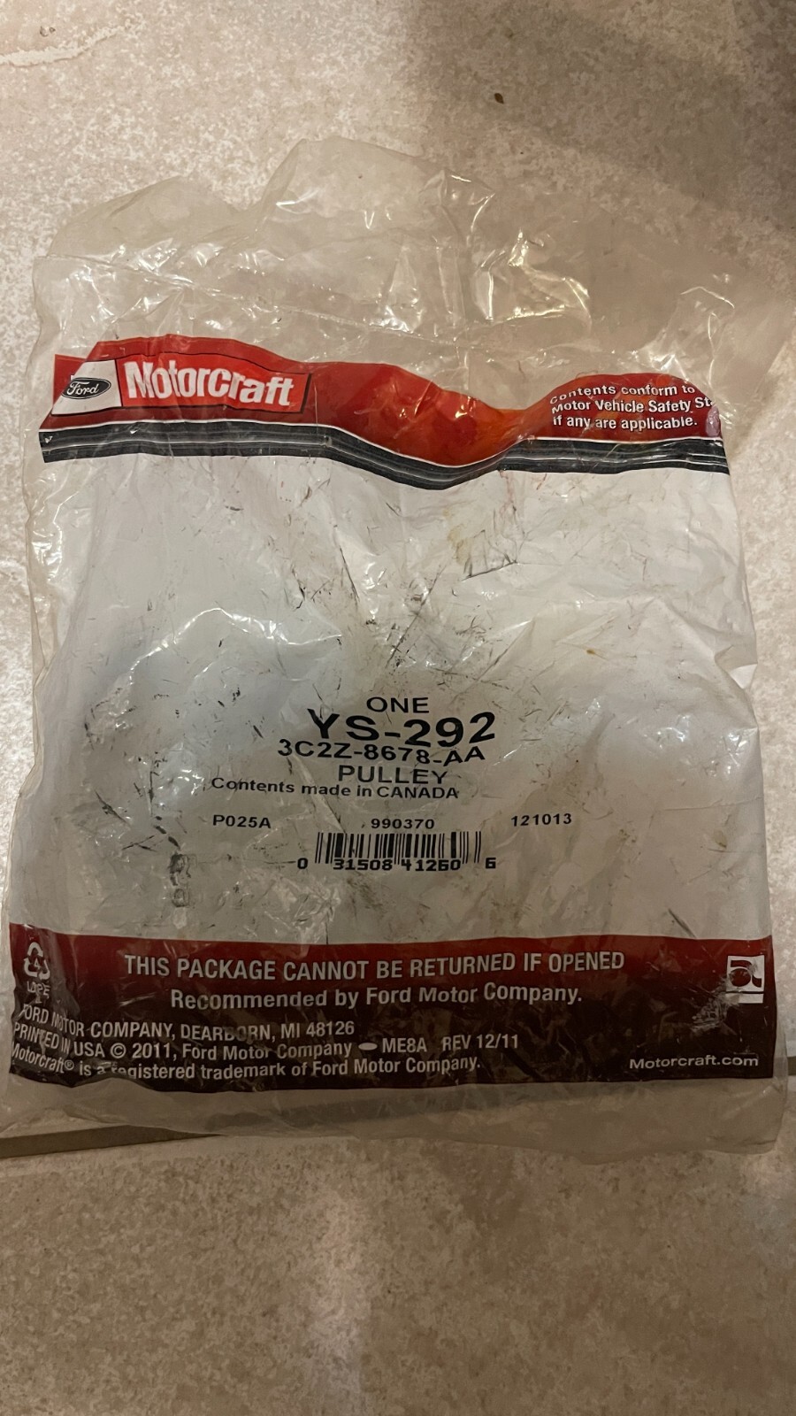 Accessory Drive Belt Idler Pulley Motorcraft YS-292 for sale online | eBay