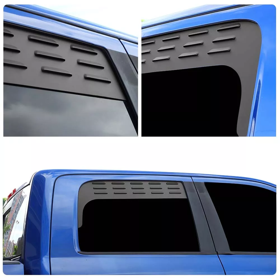Black Rear Window Glass Louver Air Vent Blind Shutter Panel For RAM ...