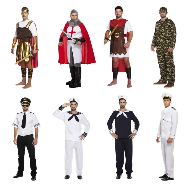 Army Commando Soldier Fancy Dress Costume Adult Cammo Military Man ...