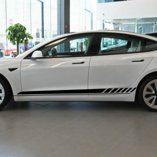 Car Lower Door Panel Decals stripes 82'' for Tesla model S Vinyl ...