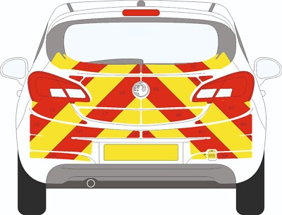 VAUXHALL CORSA 2006-2014 PRISMATIC CHEVRON KIT CHAPTER 8 REFLECTIVE ...