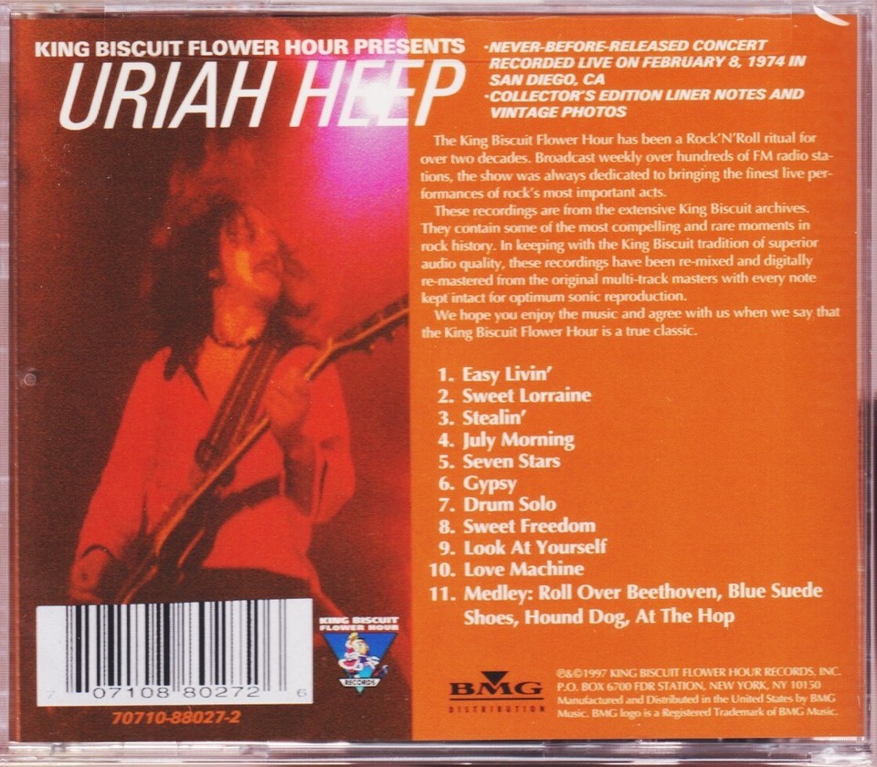 King Biscuit Flower Hour Presents Uriah Heep: Live on 2/81974 in San Diego CD | eBay