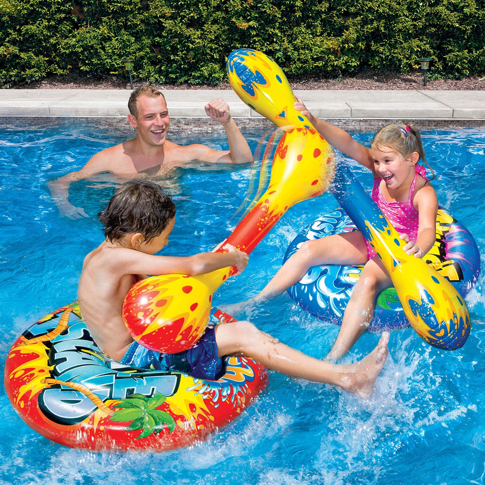Banzai Splash Battle Islands ( Includes Two Inflatable Air 2 Batons ...