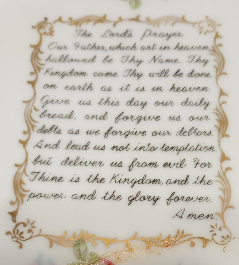 Vintage Lefton China Decorative Plate Hand Painted Roses The Lords ...