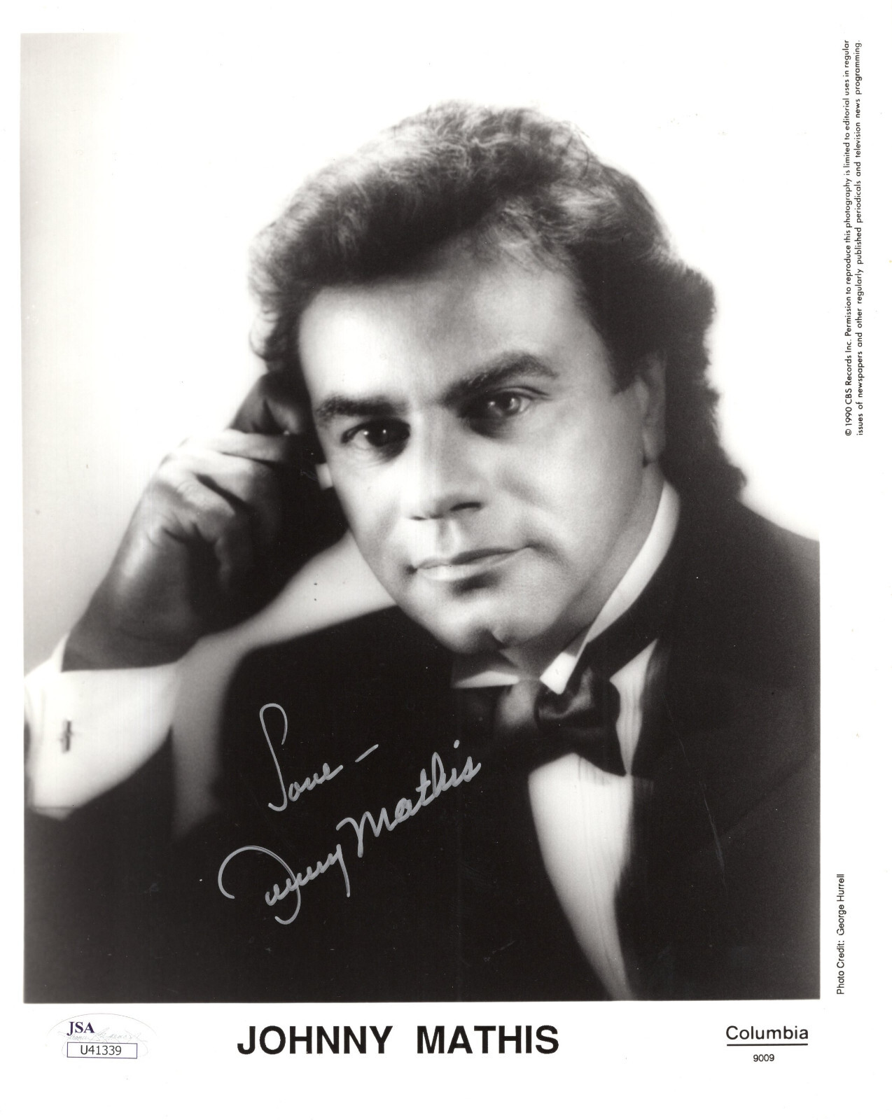 JOHNNY MATHIS HAND SIGNED 8x10 PHOTO BEST POSE EVER JSA | eBay