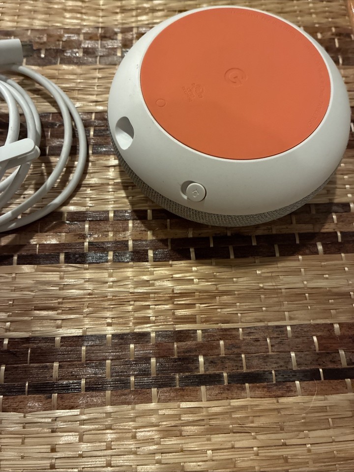 1st Generation Google Home Mini Coral Model HOA w/ Charging Cord Works ...