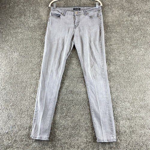 Drama Gold Jeans Juniors Size 9 Gray Skinny Low Rise Pants | eBay