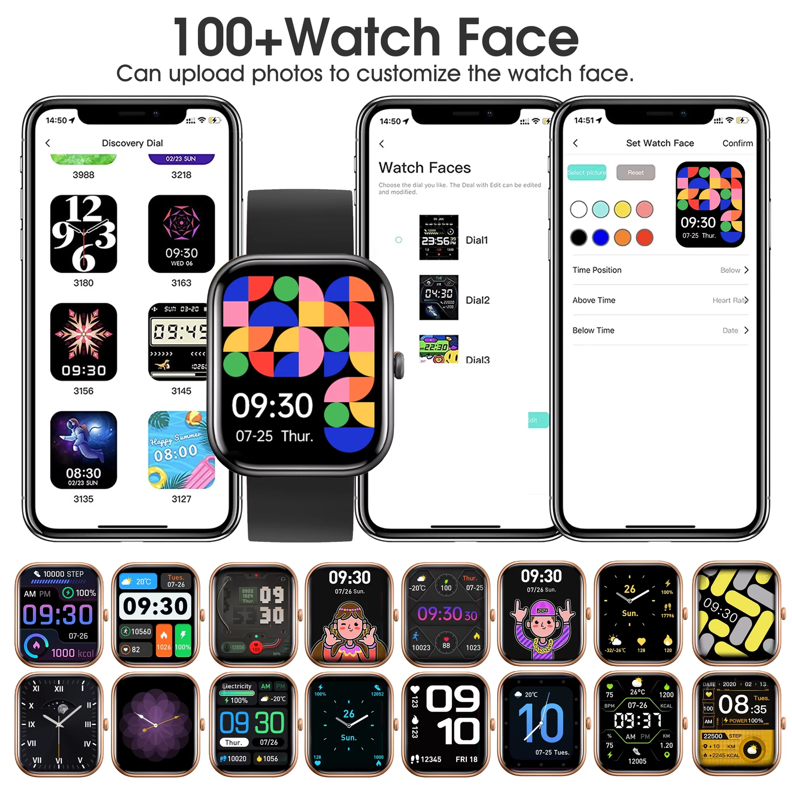 Smart Watch for Android and Iphone, GTS5 IP68 Waterproof Smartwatch for ...