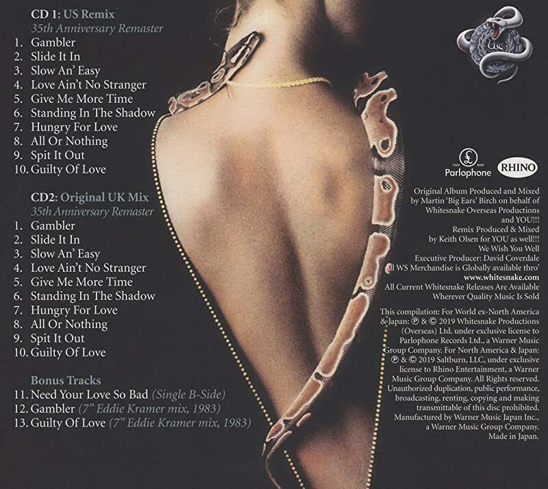 2019 JAPAN 2 SHM CD WHITE SNAKE SLIDE IT IN 35TH ANNIVERSARY 2019 JAPAN 2 SHM CD WHITE SNAKE SLIDE IT IN 35TH ANNIVERSARY