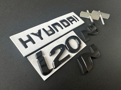 Hyundai i20 i20n N Line Gloss Black Rear Boot Trunk Grill OEM Badge ...
