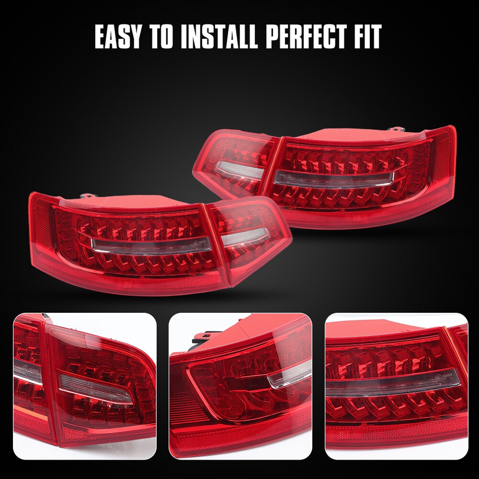 Set For AUDI A6 C6 Sedan 2009-11 LED Rear Tail Light Brake Lamp Driver ...