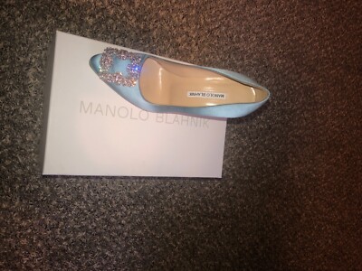 Satin Light Blue Manolo Blahnik 36.5 | eBay