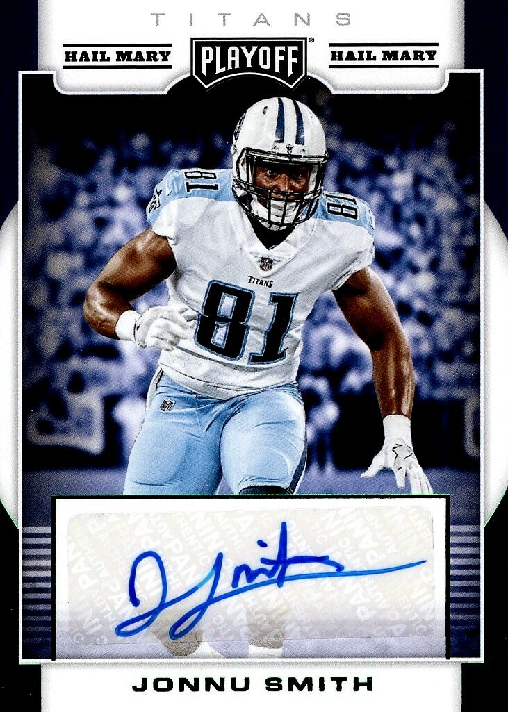 Jonnu Smith Tennessee Titans Signed 2017 Panini Playoff Hail Mary Card ...