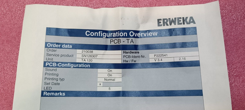 Erweka PCB-TA for TA120 TAR 220 SVM spare part 23215 pn 736-306-0012 | eBay