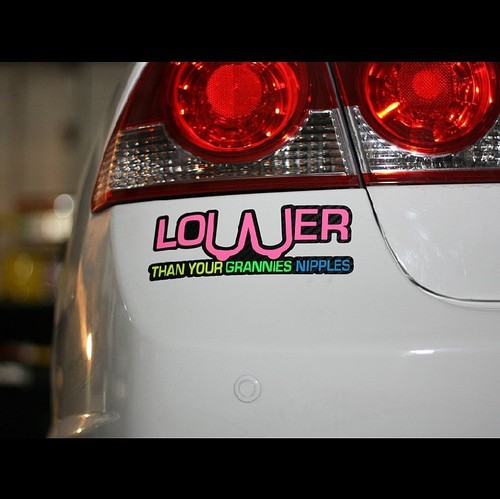 LOWER THAN YOUR GRANNIES NIPPLES JDM Car Decal Multi-layered vinyl ...
