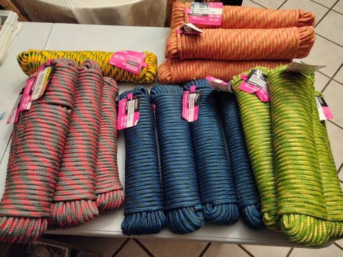 EVERBILT DIAMOND BRAID POLYPROPYLANE ROPE 3 8" IN X 100' 244 LB WORKIN ...