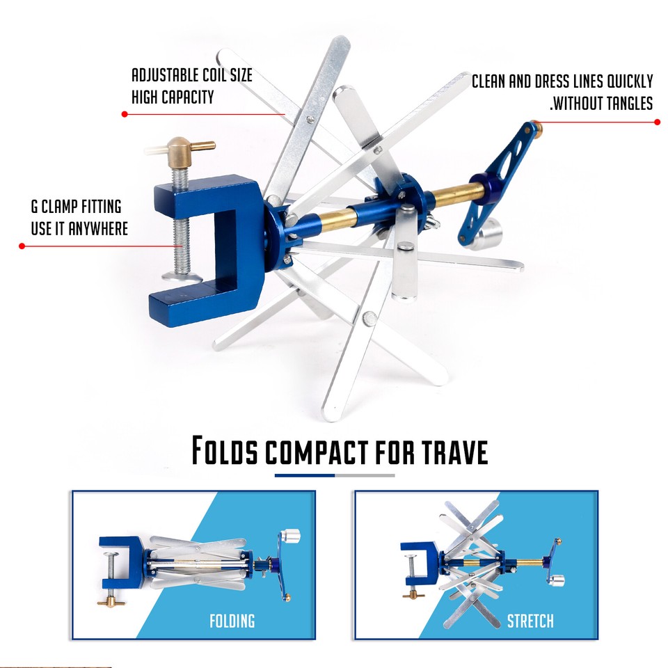 Stainless Steel Adjustable Fly Fishing Line Winder Fishing Tools | eBay