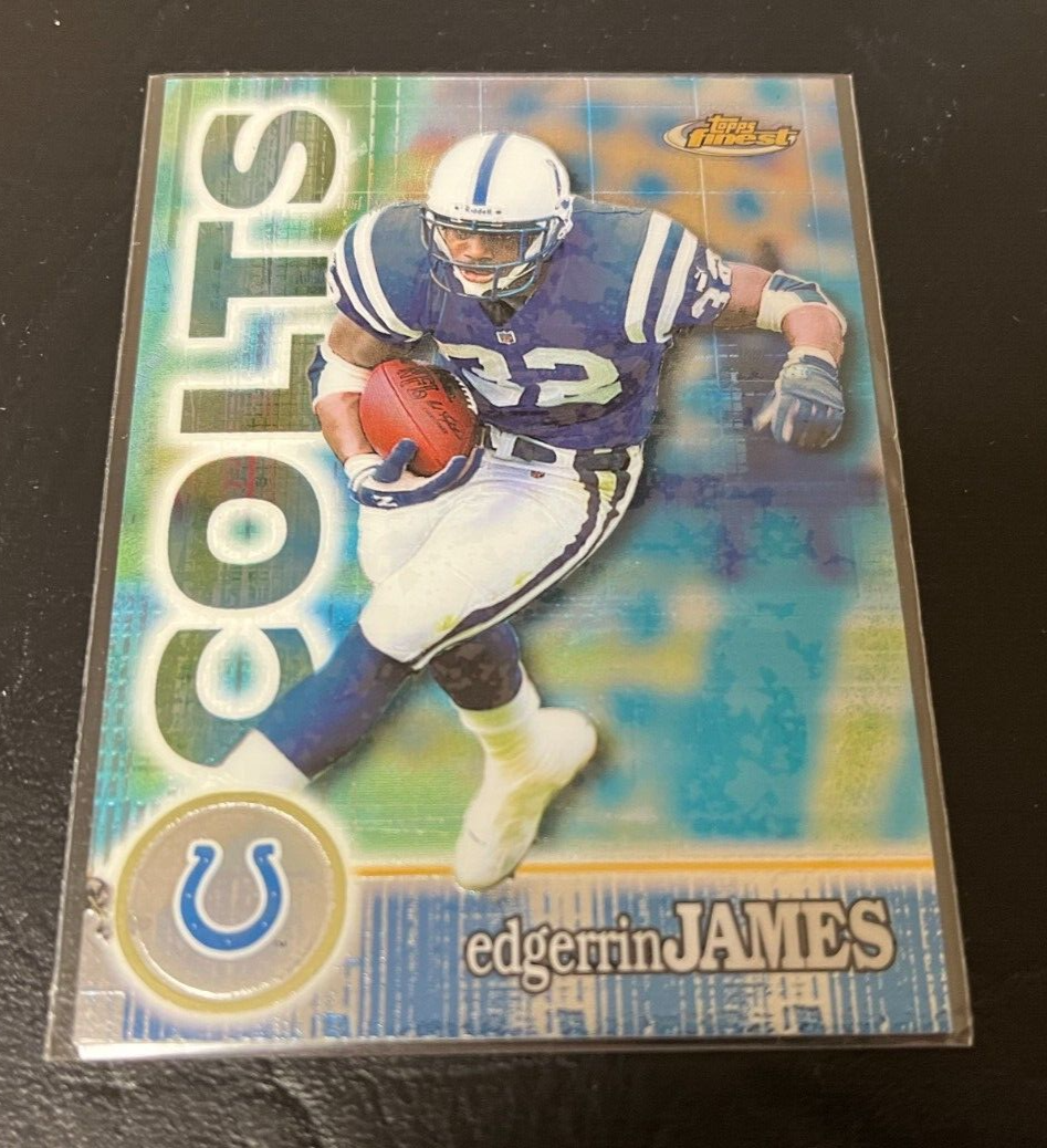 EDGERRIN JAMES 2000 TOPPS FINEST PREMIUM FOOTBALL CARD #22 COLTS HOF ...