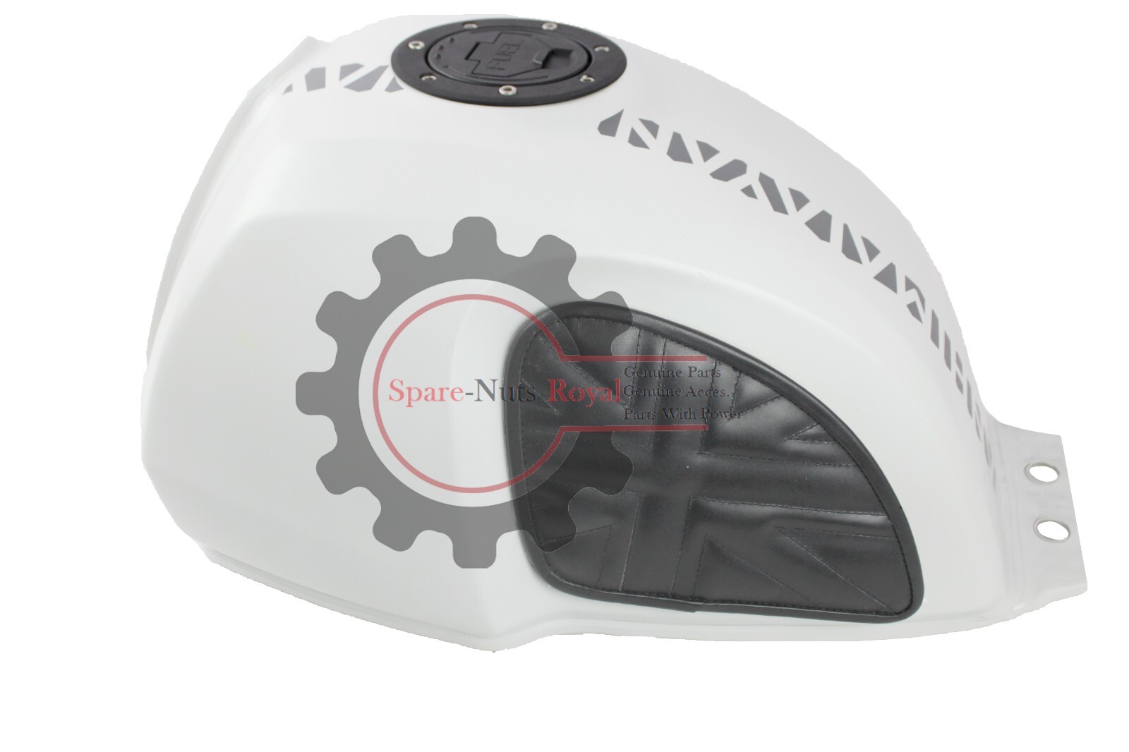 Union Jack "Leather Tank Pad & Black Stitch Fit For Royal Enfield ...