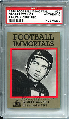 George Connor AUTO 1985 Football Immortals #30 PSA DNA Authentic HOF ...
