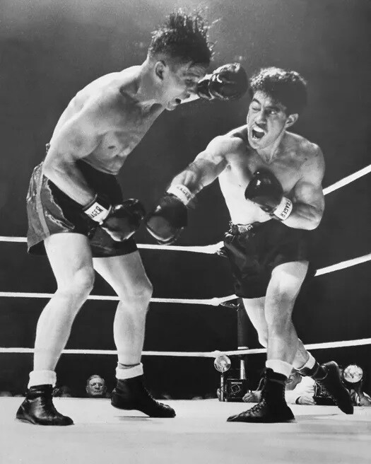 Middleweight Boxers Rocky Graziano Vs Tony Zale Boxing 8x10 PHOTO PRINT ...