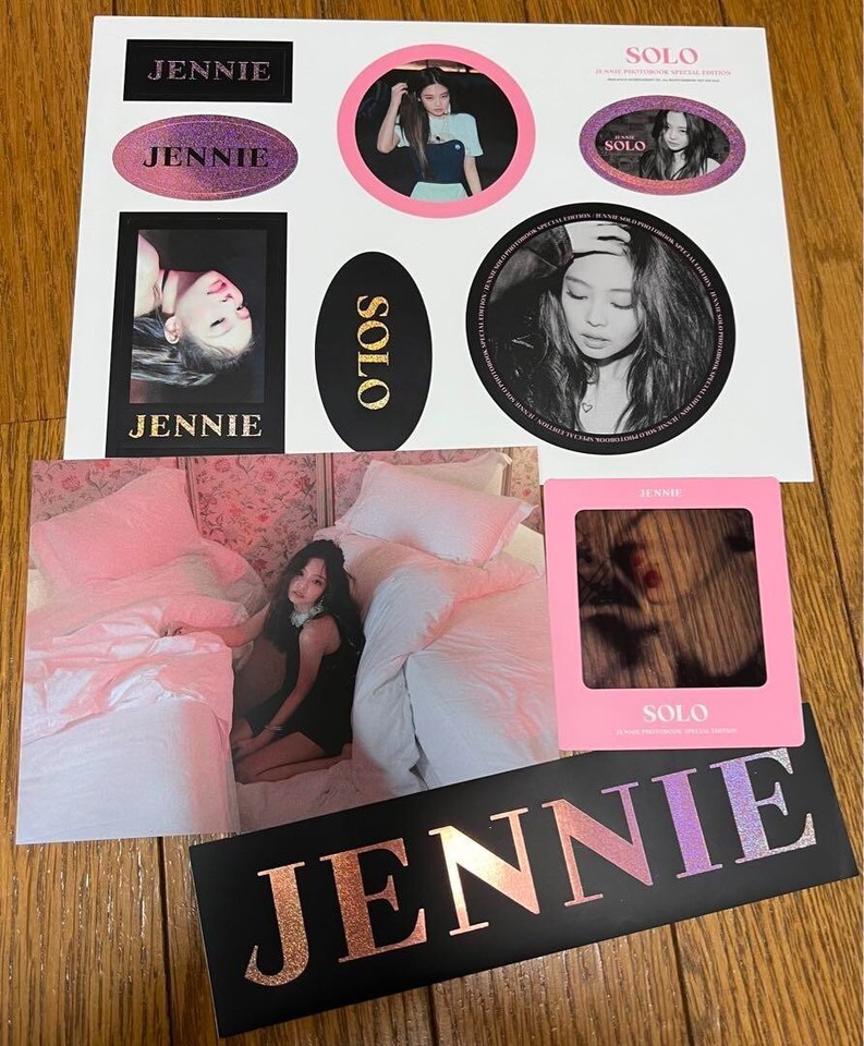BLACKPINK JENNIE SOLO Special Edition 1st Photobook Sticker Photocard ...