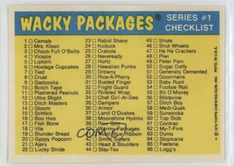 1979 Topps Wacky Packages Rerun Series 1 Sugar Daffy (One Star) #50 ...
