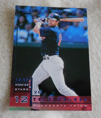 Todd Walker 1998 Leaf Rookies & Stars TRUE BLUE /500 Twins | eBay