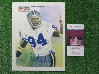 CHARLES HALEY DALLAS COWBOYS SIGNED 8.5" x 11" CANVAS PRINT PHOTO CARD ...