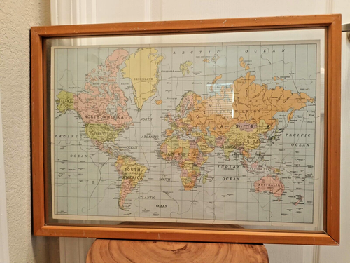 1965 Vintage 2 Sided USA & World Map - Jigsaw Puzzle Map | eBay