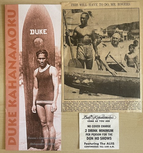 Vintage DUKE KAHANAMOKU Lot Of 3 Rare Items Brochure, 1930’S Article & Play Bill | eBay