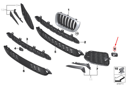 NEW BMW X3 F25 FRONT RIGHT PDC SENSOR M BRACKET 51118056990 OEM | eBay