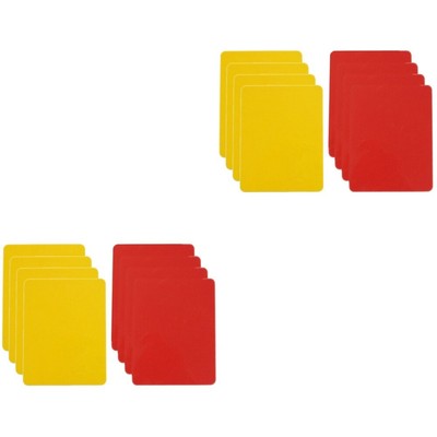 2 PCS Pvc Soccer Yellow Red Cards Caution Referee for Football ...