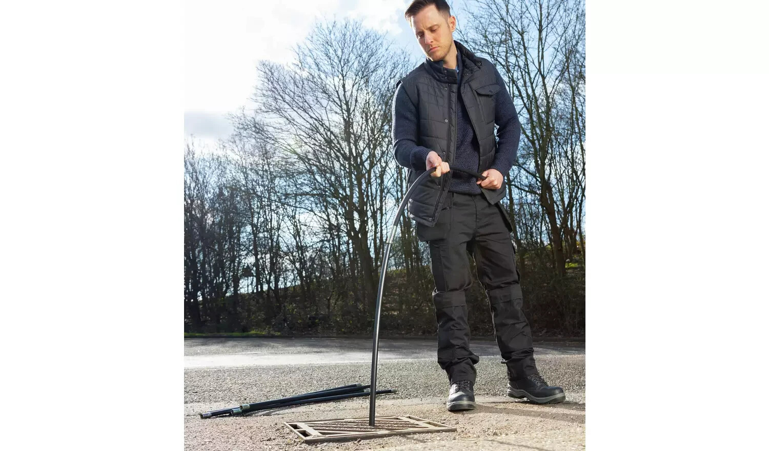 12pc Drain Rod Set Industrial Plunger 920mm Unblocker Kit Cleaning ...