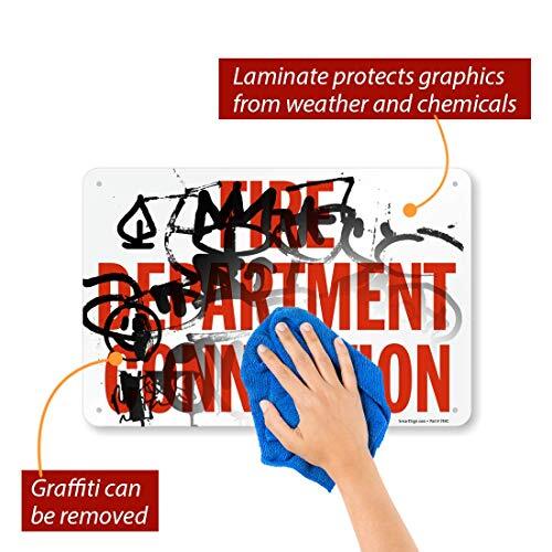 12 X 18 Inch fire Department Connection Metal Sign Screen Printed 63 ...