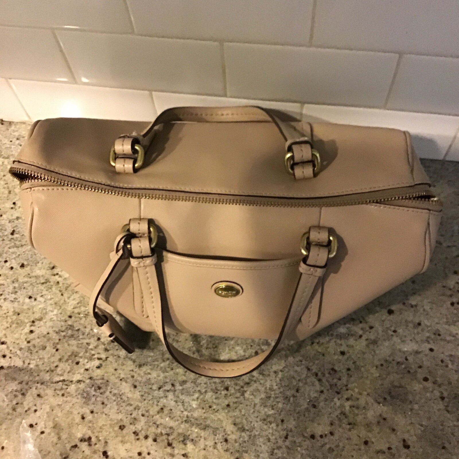 Coach Leather Satchel with Detachable Strap - Gem