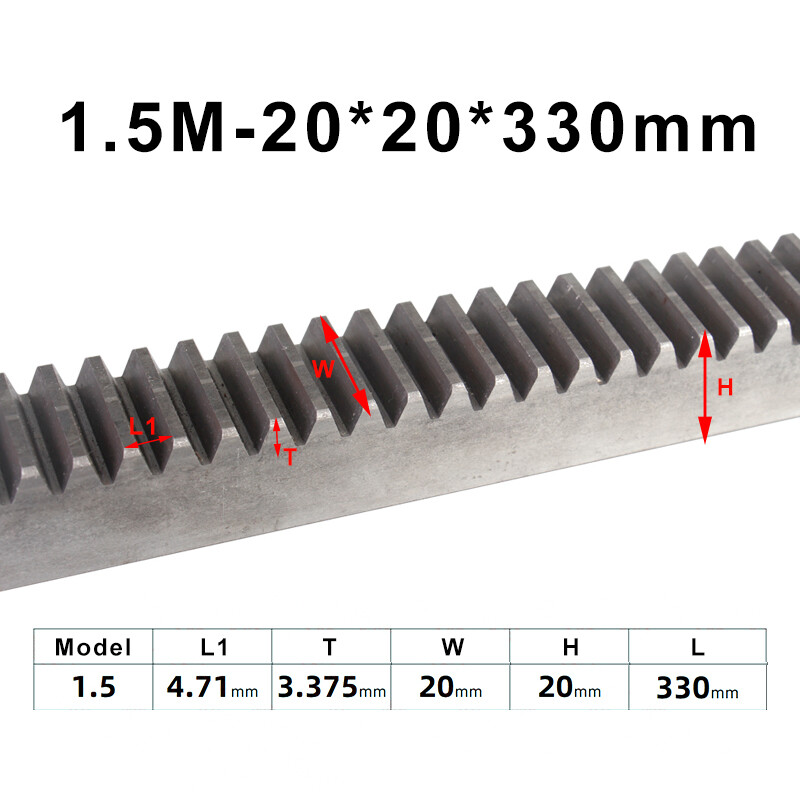1M/1.5M/2M/2.5M/3M 45# Steel Tooth Gear Rack Pinion Cnc Plasma Router ...