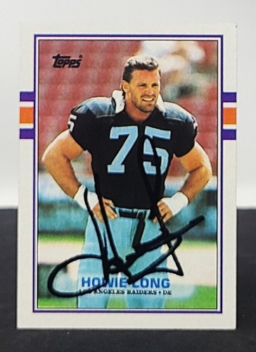 HOWIE LONG Signed Autographed 1989 Topps Football Card #273 Los Angeles ...