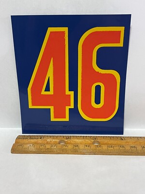 Vintage 1950s "46" Vinyl Window Decal from an "OK" Dealership Used Car ...