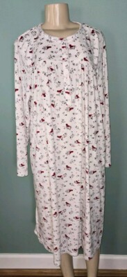 Aria Collection Soft Velour Nightgown with Red Cardinals Size XL | eBay