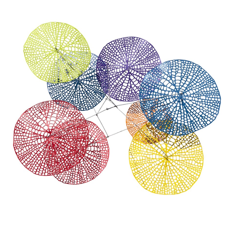 Modern Hanging Mobile Art Kirigami Plastic Colorful Kinetic Sculpture ...