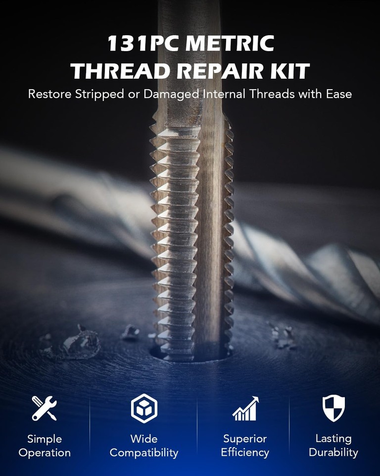 Orion Motor Tech Thread Repair Kit, Metric Helicoil Kit Set | eBay