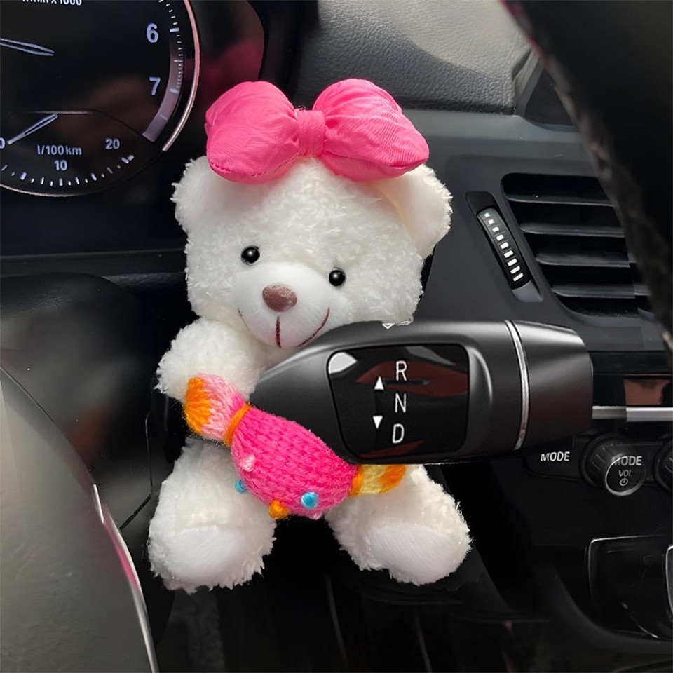 Car Gear Decora Cute Bear Turn Signal Doll Wiper Doll Rearview Mirror ...