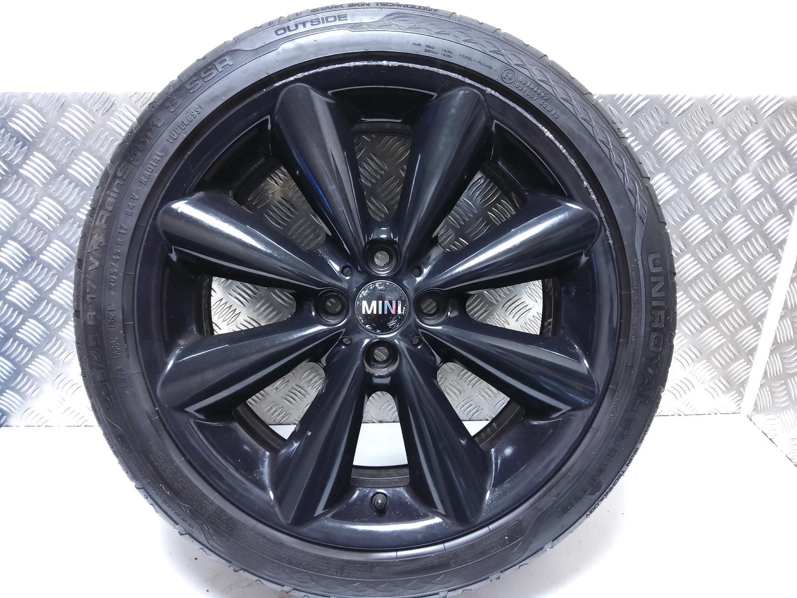 MINI R56 R57 2013 17" Black Conical Spoke R121 Alloy Wheel Rim & Tyre ...