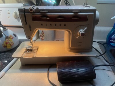 Vintage Singer Stylist Model 538 Sewing Machine W/ Foot Pedal Working ...