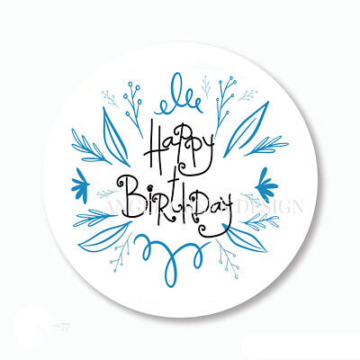 Simple Happy Birthday Stickers Birthday Envelope Seals Labels Birthday ...