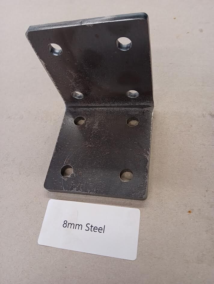 ANGLE BRACKETS 100 X 100 X 100MM Wide 8MM THICK Steel bolt On Angle ...