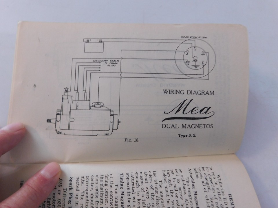VINTAGE INFORMATION ON MAGNETOS BOOK #5 ORIGINAL COST 40 CENTS WIRING ...